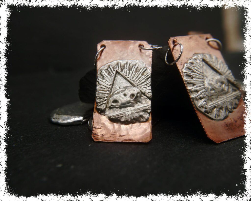 ILLUMINATI EYE PYRAMID Silver & Copper Pendant
